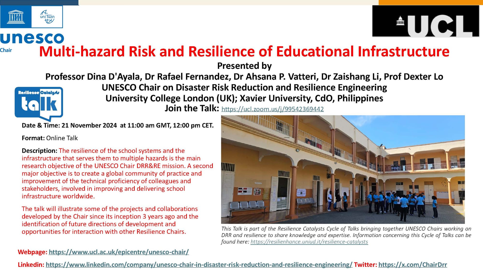Resilience Catalysts TALK 1 - Multi-Hazard Risk and Resilience of ...